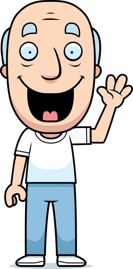 Cartoon Man Waving stock vector. Illustration of vector - 41817626