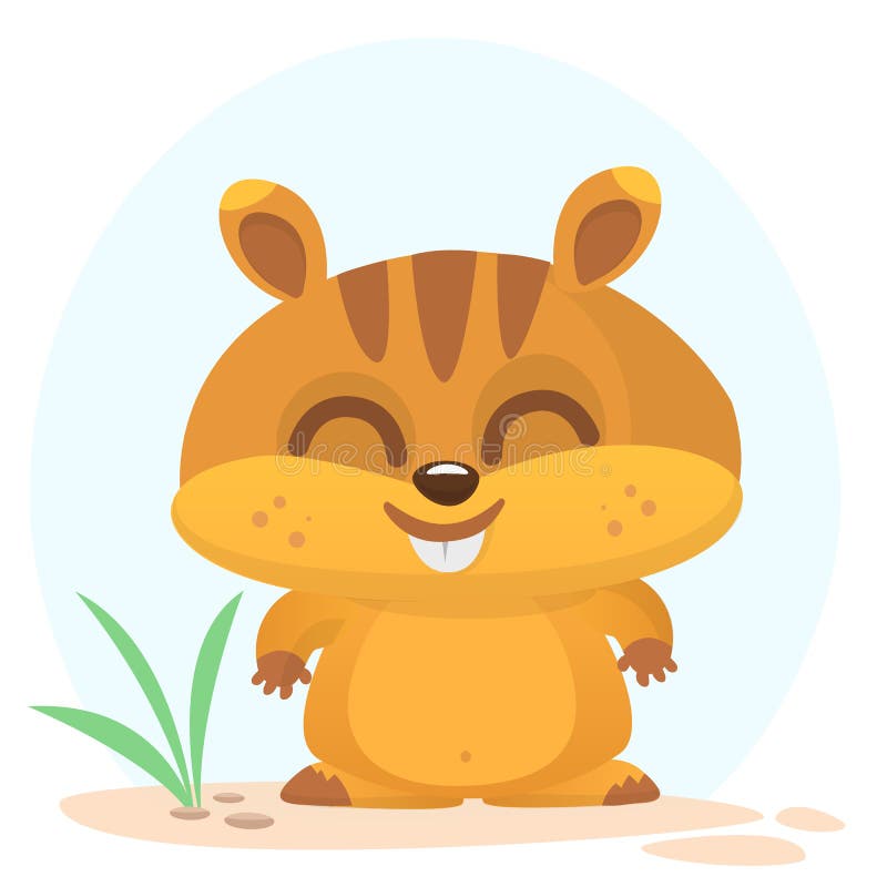 Cartoon Marmot Mascot. Vector Illustration of Groundhog or Chipmunk ...