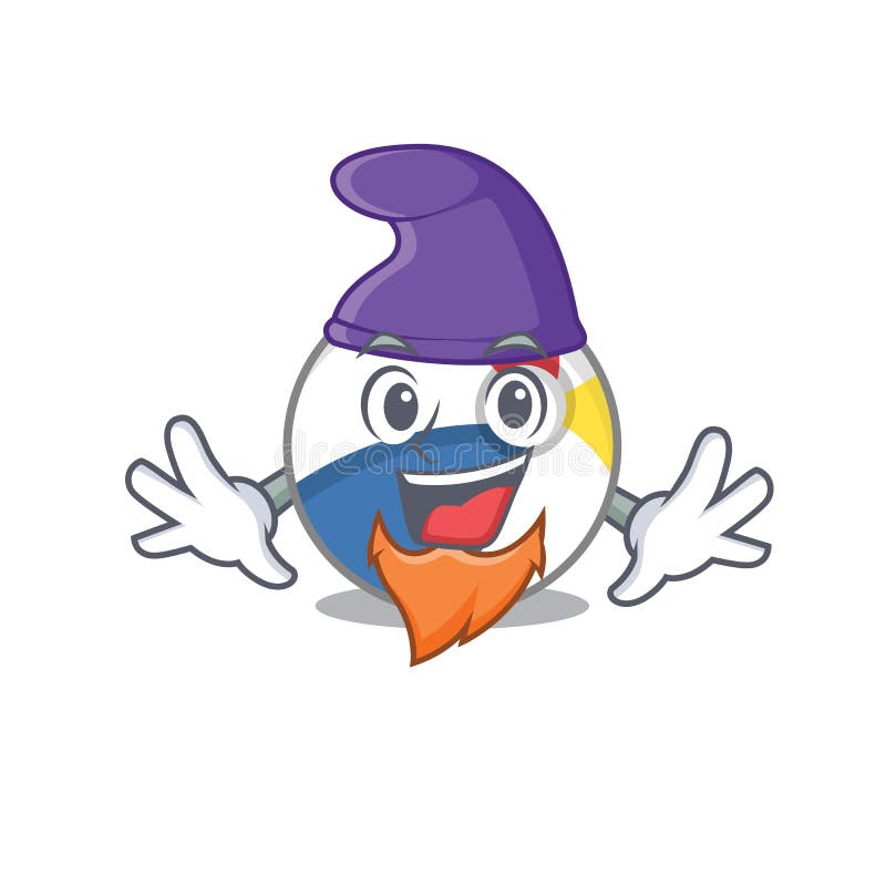 Cartoon Mascot of Funny Beach Ball Dressed As an Elf Stock Vector ...