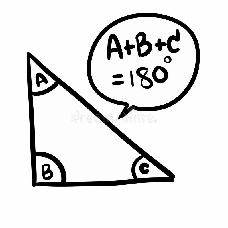 Cartoon of Mathematics Math, Triangle Shape Stock Illustration ...