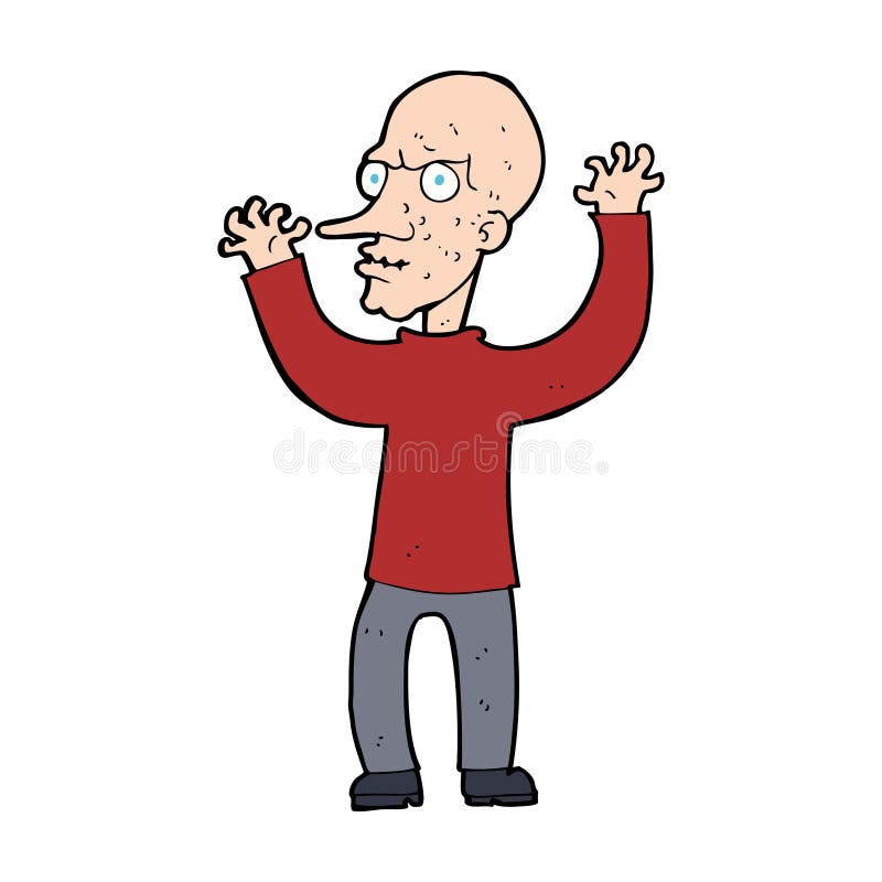 Cartoon mean man stock illustration. Illustration of annoyed - 37010352