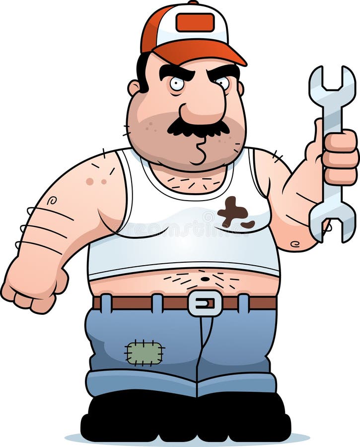 Cartoon Mechanic stock vector. Illustration of landlord - 16384253