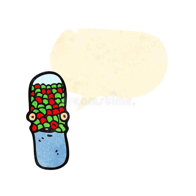 Cartoon Medical Capsule Pill Stock Vector - Illustration of clip, funny ...