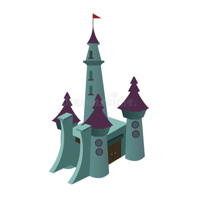 Cartoon Medieval Castle. Vector Stock Illustration - Illustration of ...