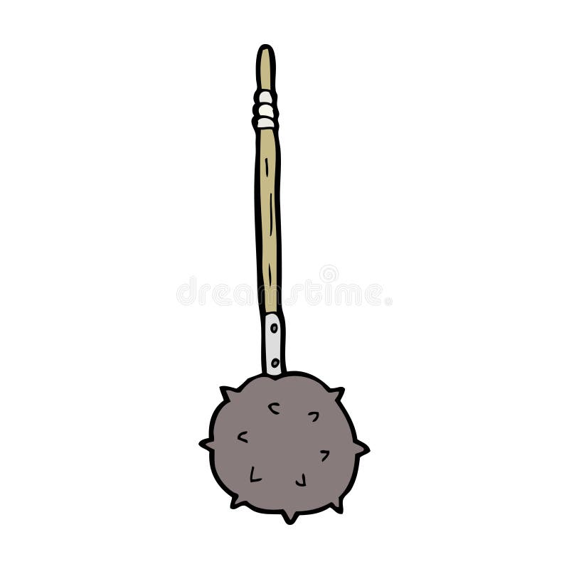 Cartoon medieval mace stock illustration. Illustration of mace - 37010370