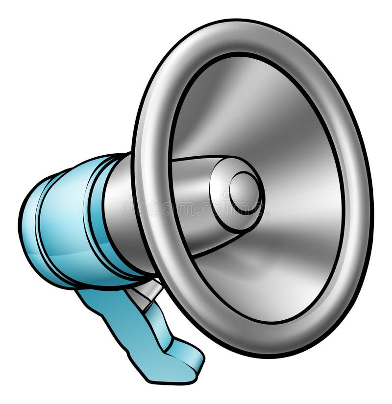 Cartoon Megaphone stock vector. Illustration of cloud - 93083210