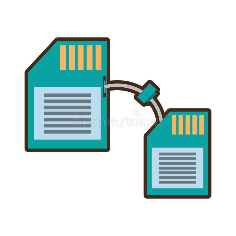 Cartoon Memory Sd Card Back Transfer Icon Stock Vector - Illustration ...