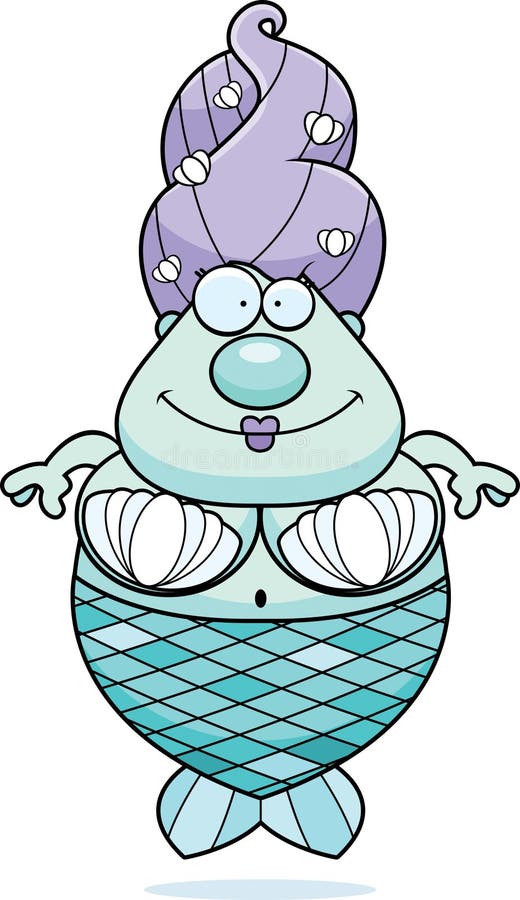 Cartoon Mermaid Smiling stock vector. Illustration of happy - 41819085