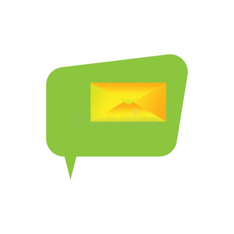 Cartoon Message with Envelope. Message Notification. Important Reminder ...