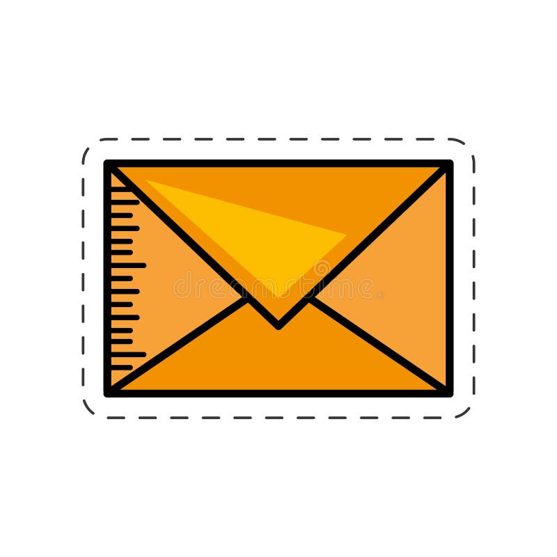 Cartoon Message Mail Envelope Image Stock Illustration - Illustration ...