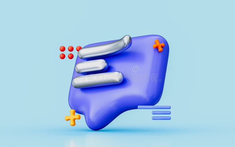 Cartoon Message Text Box Mail Notification Inbox Icon 3d Render Stock ...