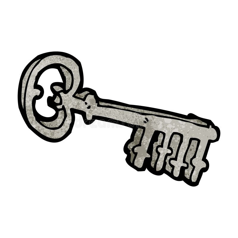 Cartoon metal key stock illustration. Illustration of drawing - 38073468