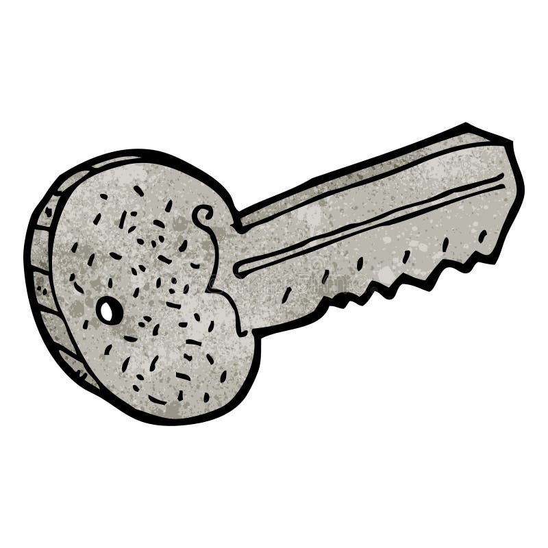 Cartoon metal key stock illustration. Illustration of drawn - 38073496