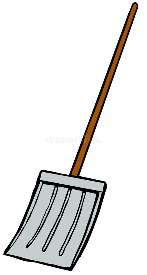 Cartoon metal snow shovel stock vector. Illustration of shovel - 265127964