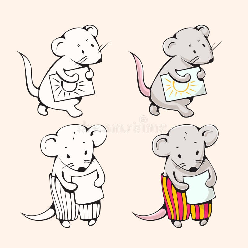 Cartoon mice stock vector. Illustration of amusing, rodent - 69334859