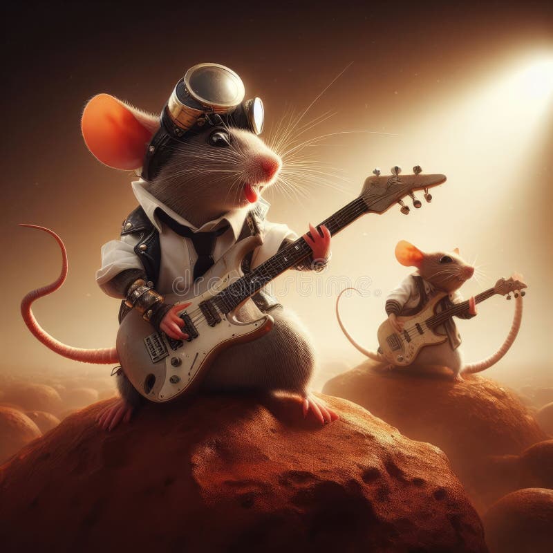Cartoon Mice Rockers from Mars Stock Image - Image of love, genius ...