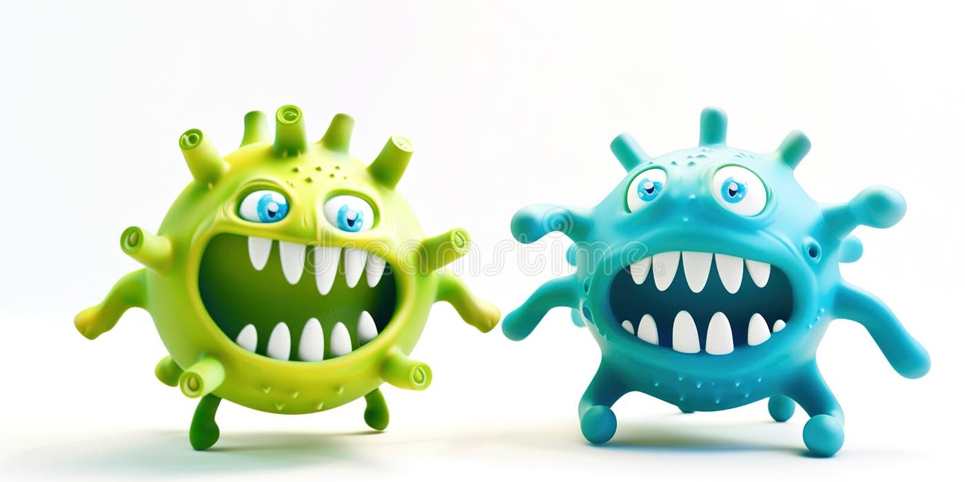 Microbes Under Microscope Cartoon Stock Photos - Free & Royalty-Free ...