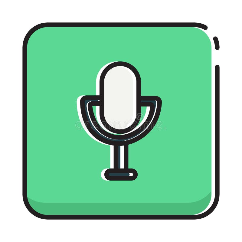 Cartoon microphone stock vector. Illustration of vector - 259038958