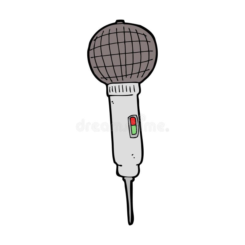 Cartoon microphone stock vector. Illustration of retro - 37012501