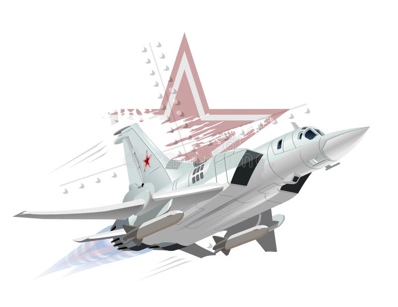 Cartoon Military Airplane stock vector. Illustration of drawing - 75574175