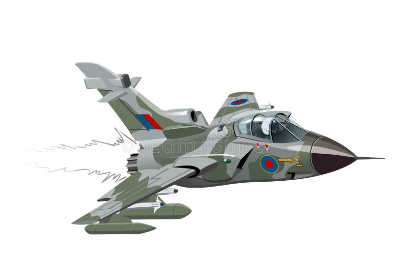 Cartoon Army Jet