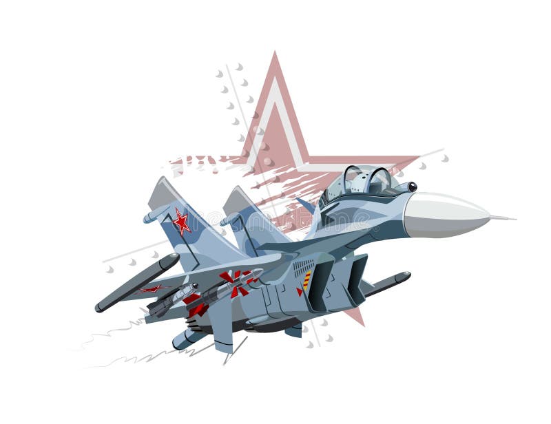 Cartoon Military Airplane stock vector. Illustration of airplane - 75529526