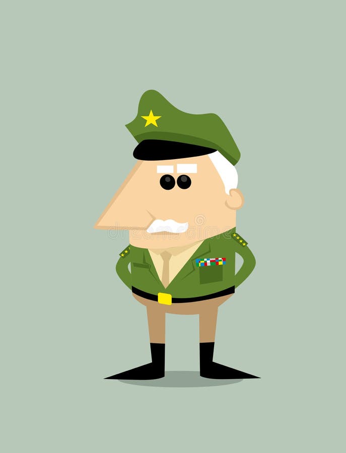 Cartoon military general stock vector. Illustration of cartoon - 49826871