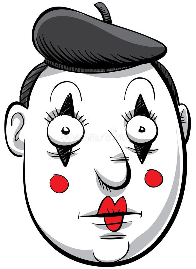 Cartoon Mime stock illustration. Illustration of eerie - 23021912