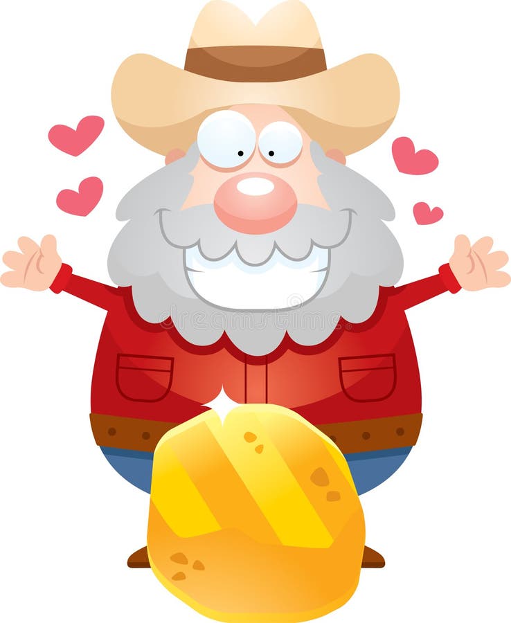 Miner Gold stock vector. Illustration of smiling, happy - 14017924
