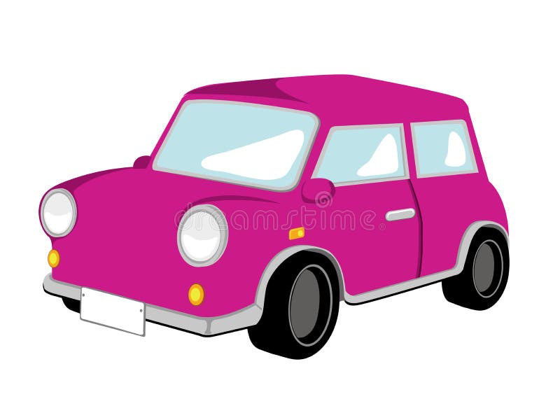 Cartoon Mini Car Vector Illustration Stock Vector - Illustration of ...
