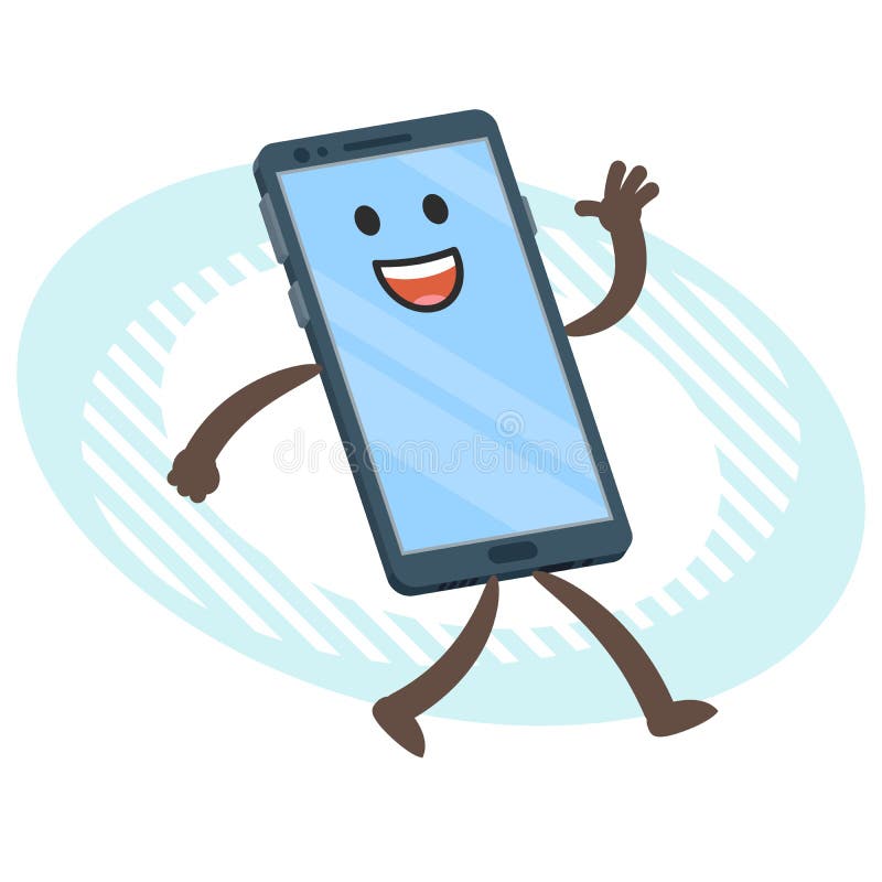 Cartoon mobile phones stock vector. Illustration of positivity - 35421474