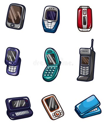 Cartoon mobile phone icon stock vector. Illustration of mobile - 18731866