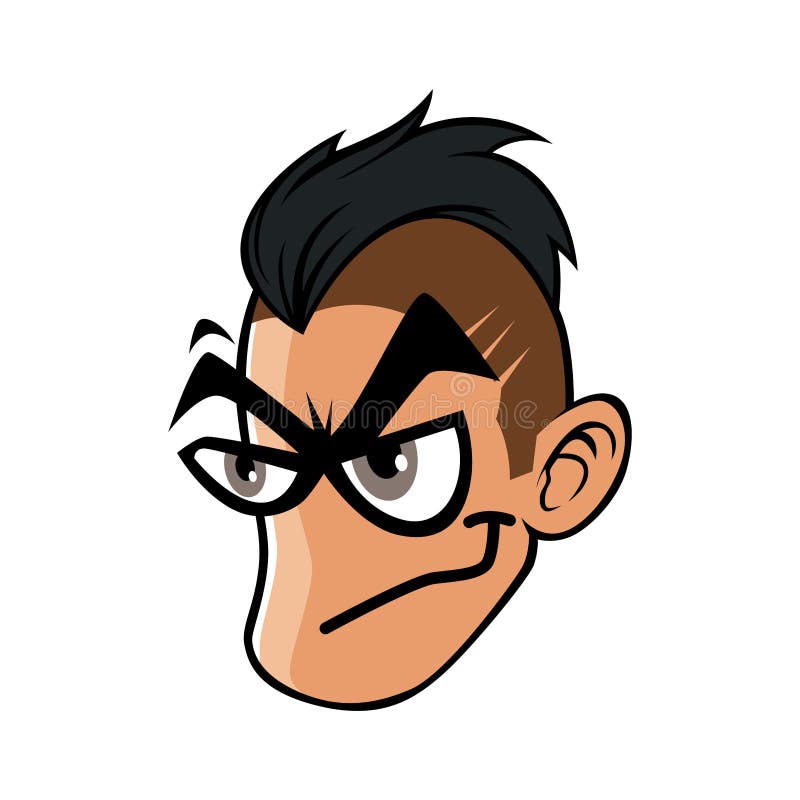 Cartoon mohawk angry stock vector. Illustration of logo - 261011363