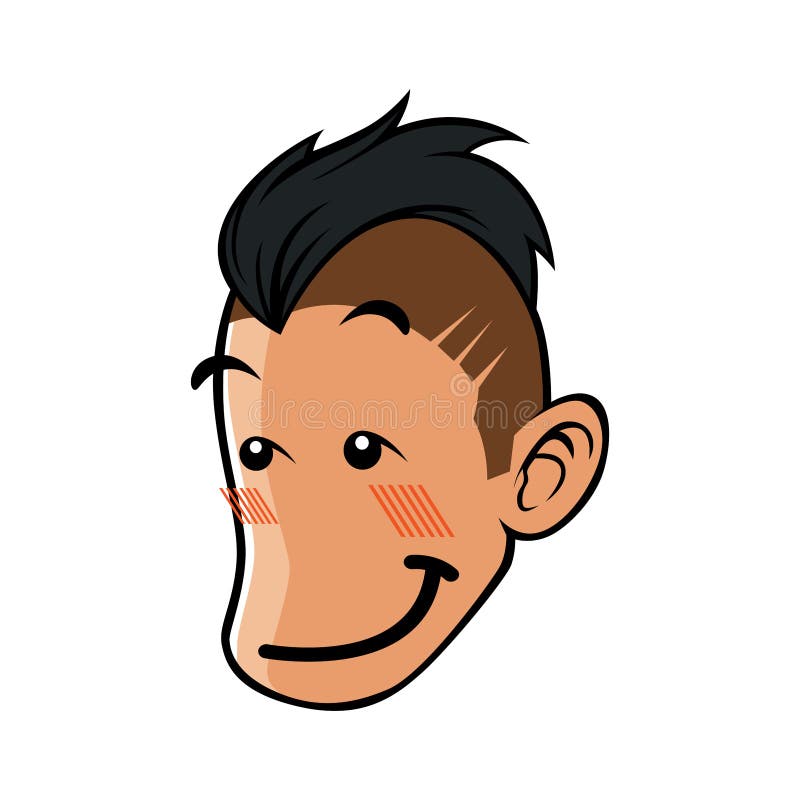 Cartoon mohawk embarrassed stock vector. Illustration of punk - 261011353