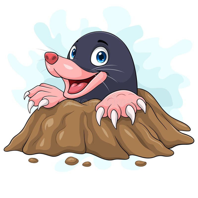 Cartoon Mole Come Out of the Hole Stock Vector - Illustration of comic ...