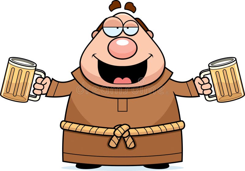 Cartoon Monk Beer stock vector. Illustration of vector - 47714584