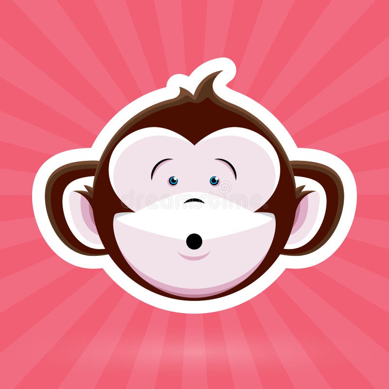 Monkey Face Vector stock vector. Illustration of cartoon - 62668367
