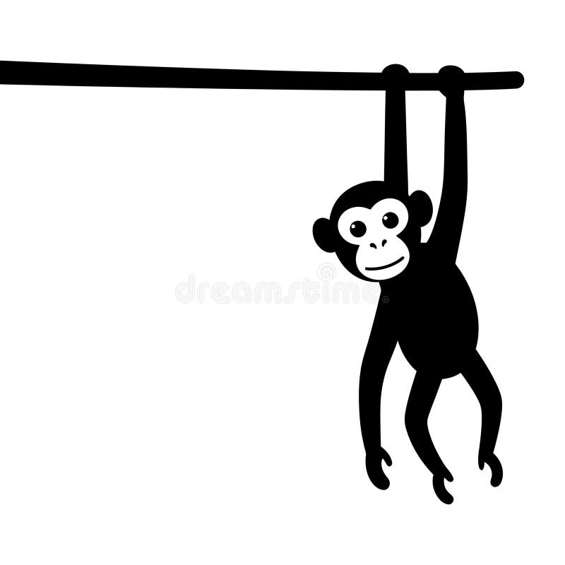 Hanging Monkey Silhouette