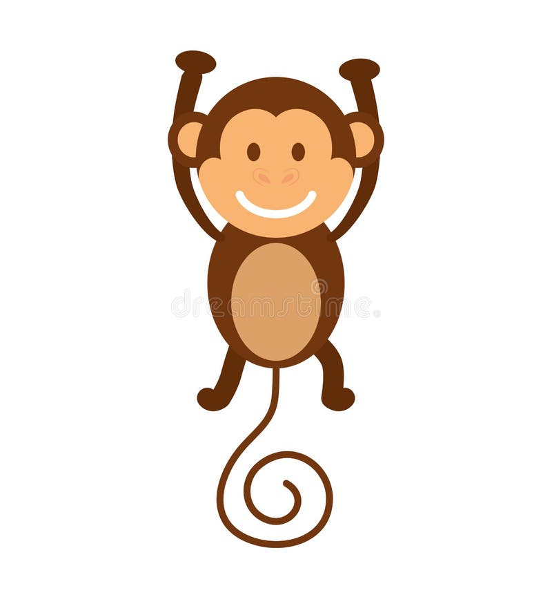 Cartoon Monkey Icon. Cute Animal Design. Vector Graphic Stock Vector ...