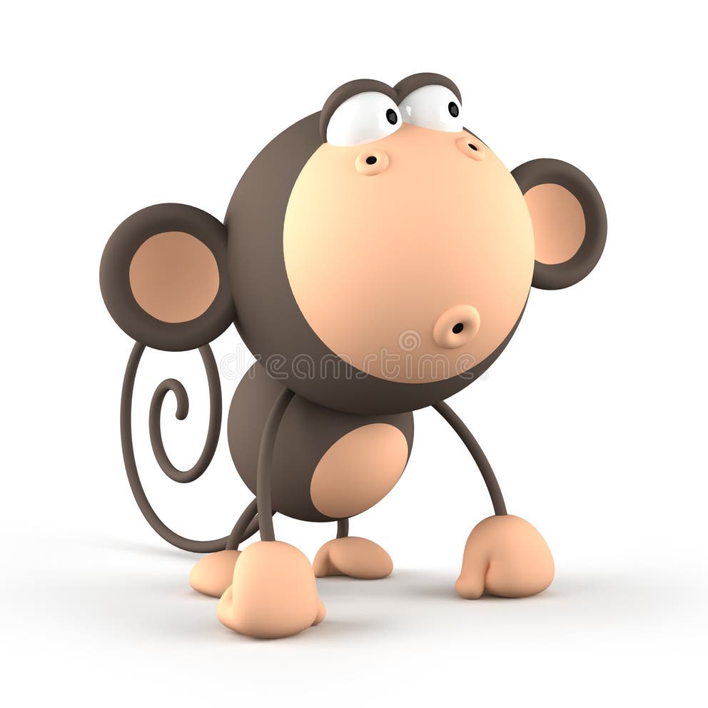Cartoon Monkey White Background Stock Illustrations – 12,568 Cartoon ...