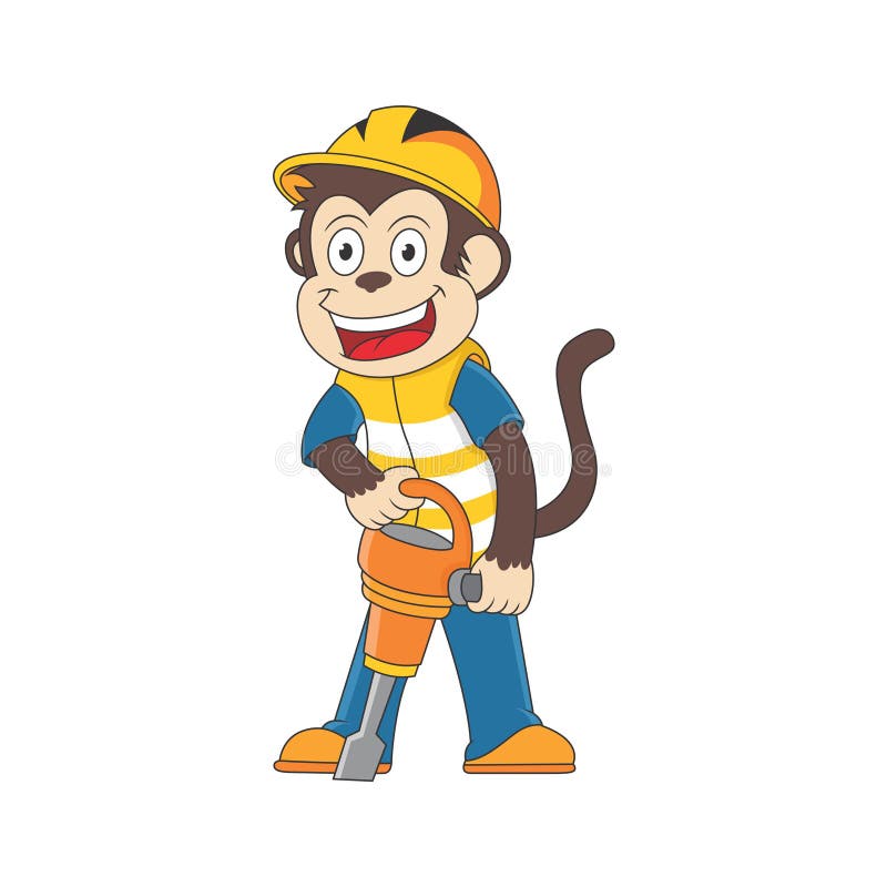 Monkey Doing Construction