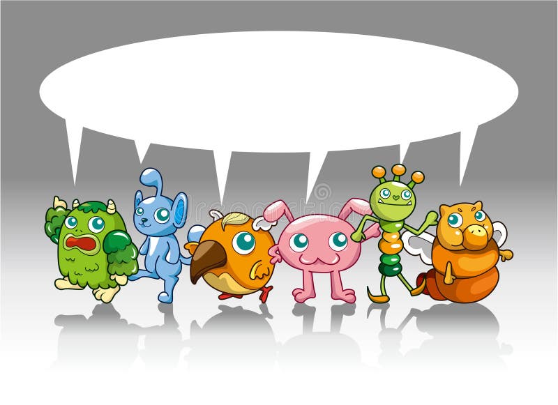 Cartoon Monster Card Picture. Image: 19054336