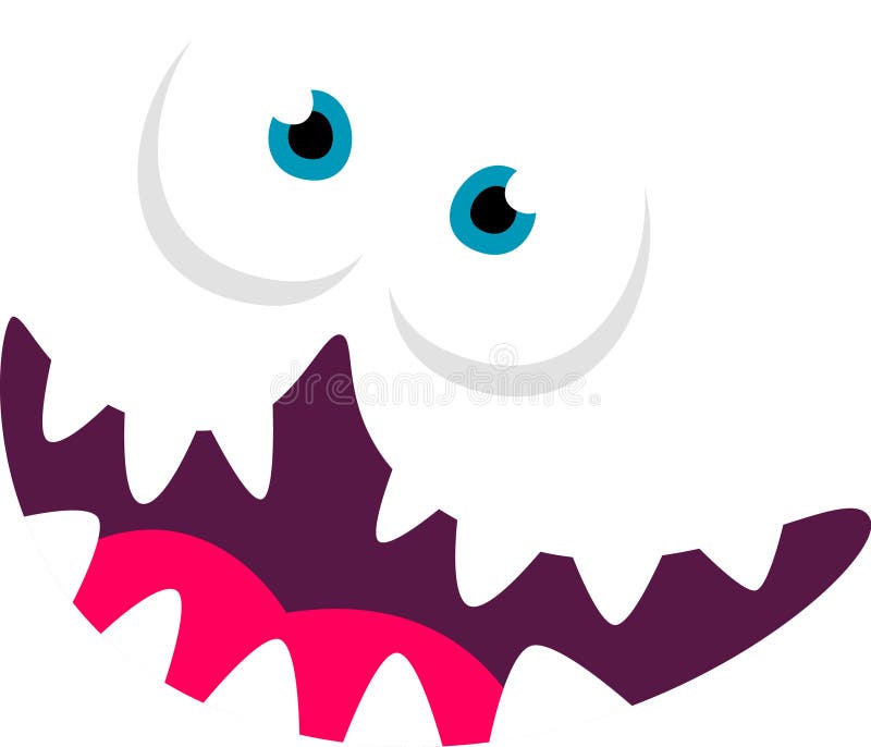 Cartoon Monster Face stock vector. Illustration of funny - 307523314