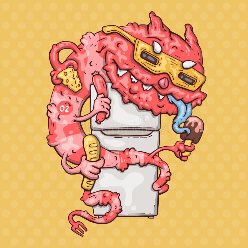 Fridge Monster Stock Illustrations – 28 Fridge Monster Stock ...