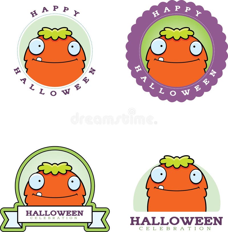 Cartoon Monster Halloween Graphic Stock Vector - Illustration of area ...