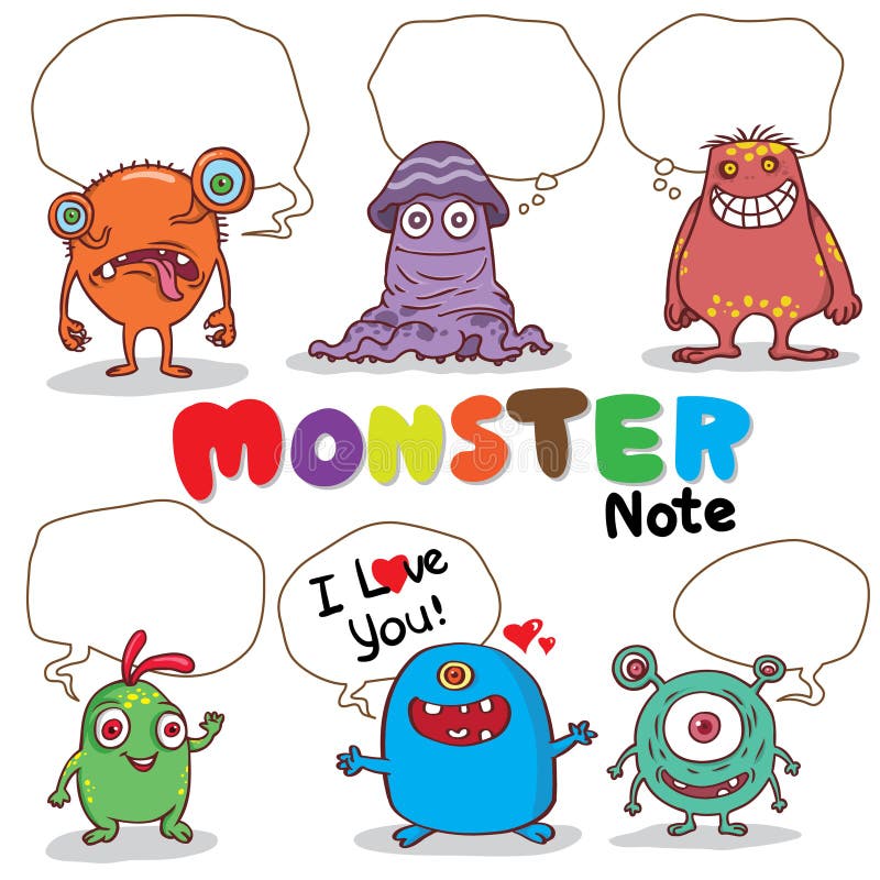 Monster Message Mania! stock vector. Illustration of creativity - 356513253