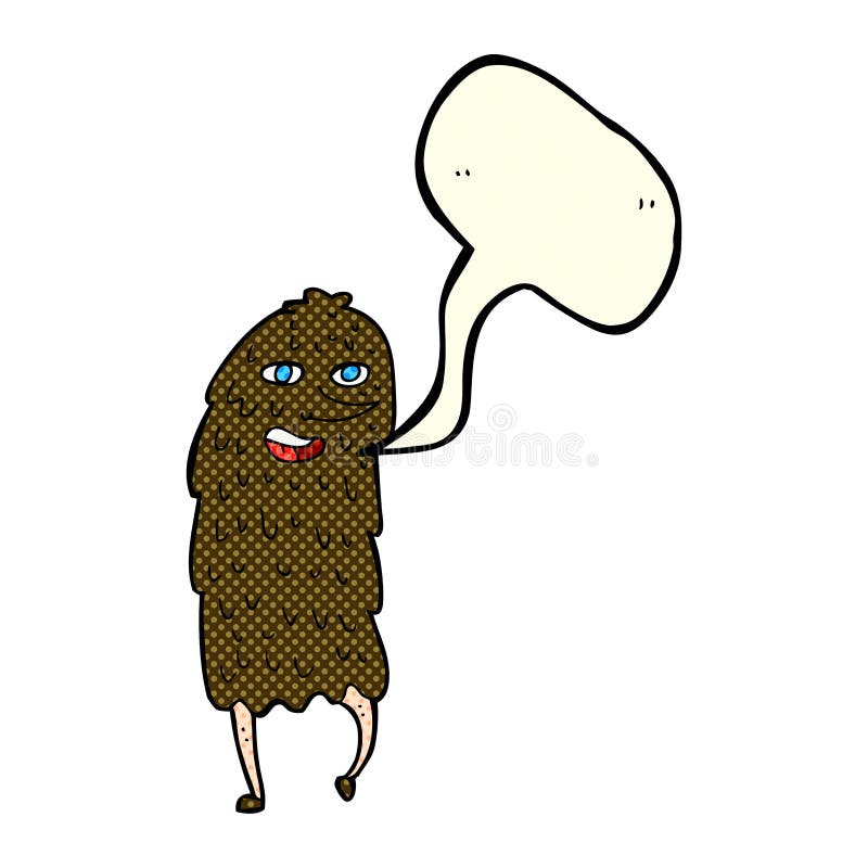 Cartoon Monster with Speech Bubble Stock Illustration - Illustration of ...