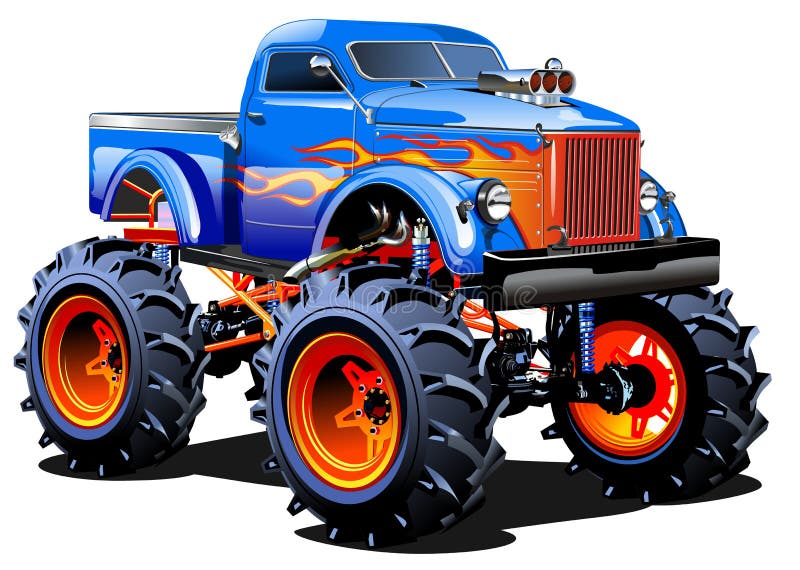 Cartoon Monster Truck stock vector. Illustration of monster - 49308817