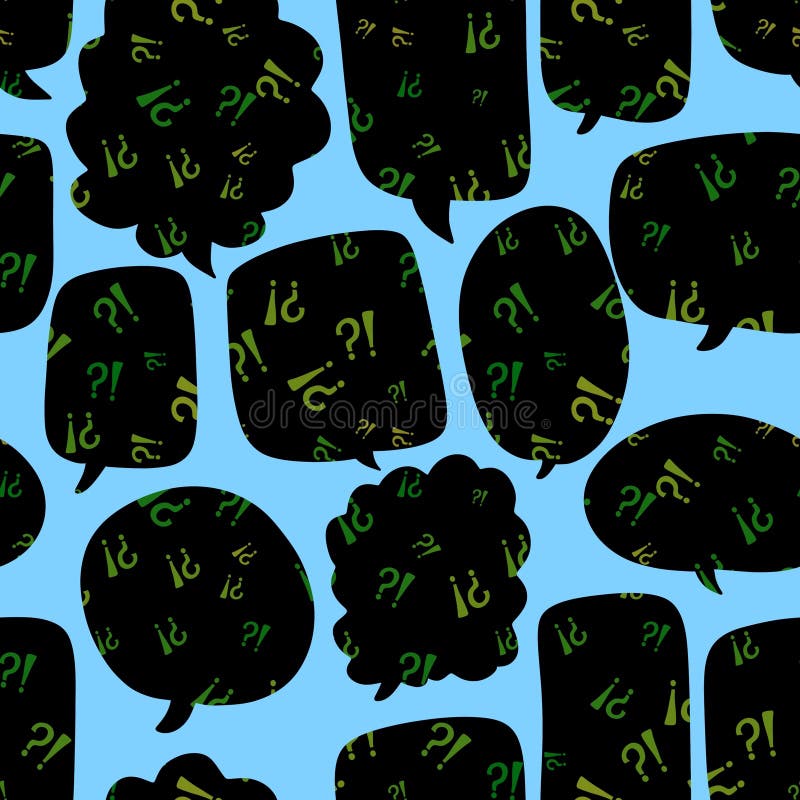 Cartoon Monsters Seamless Text Bubble Pattern for Wrapping Paper and ...