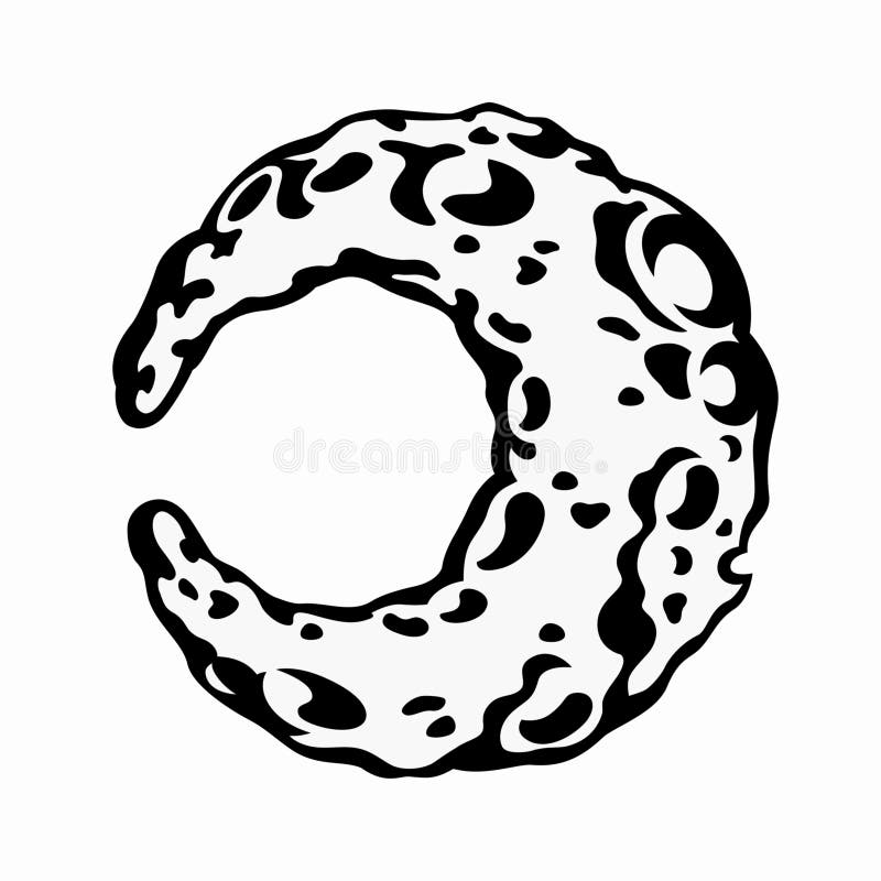 Moon Craters Isolated Stock Illustrations – 588 Moon Craters Isolated ...